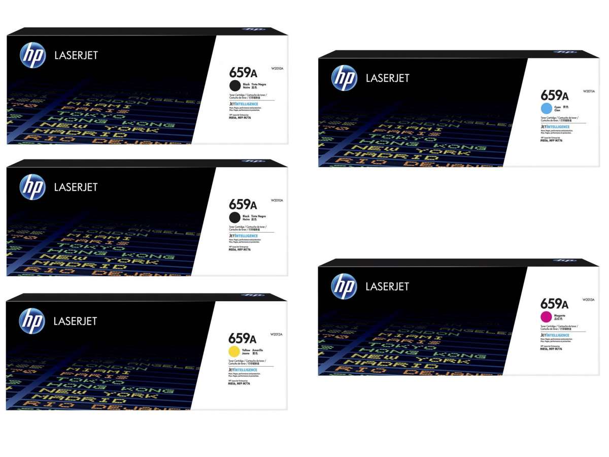 HP W2010A W2011A W2012A W2013A / 659A Toner Multipack CMYK (5er Set)