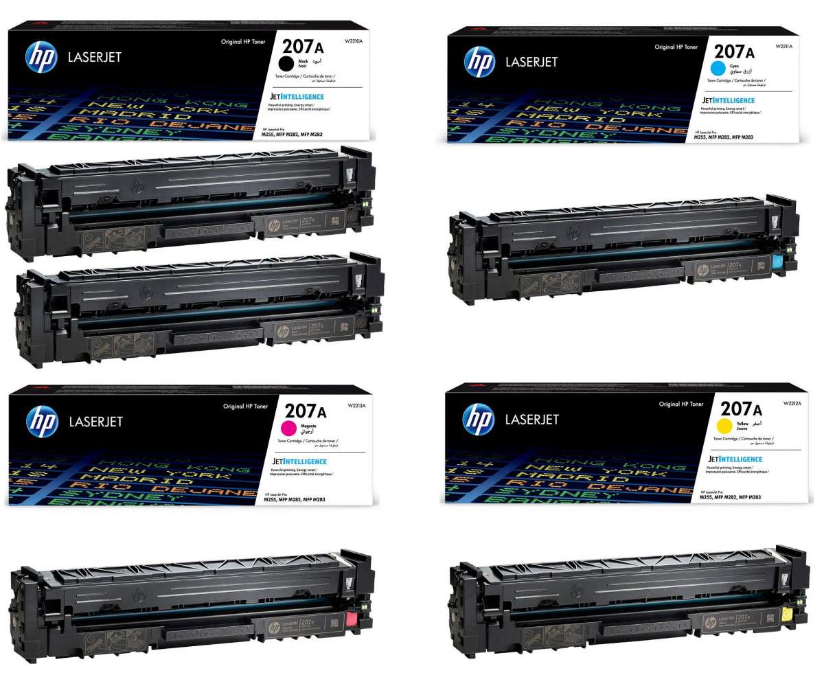 HP W2210A W2211A W2212A W2213A / 207A Toner Multipack CMYK (5er Set)
