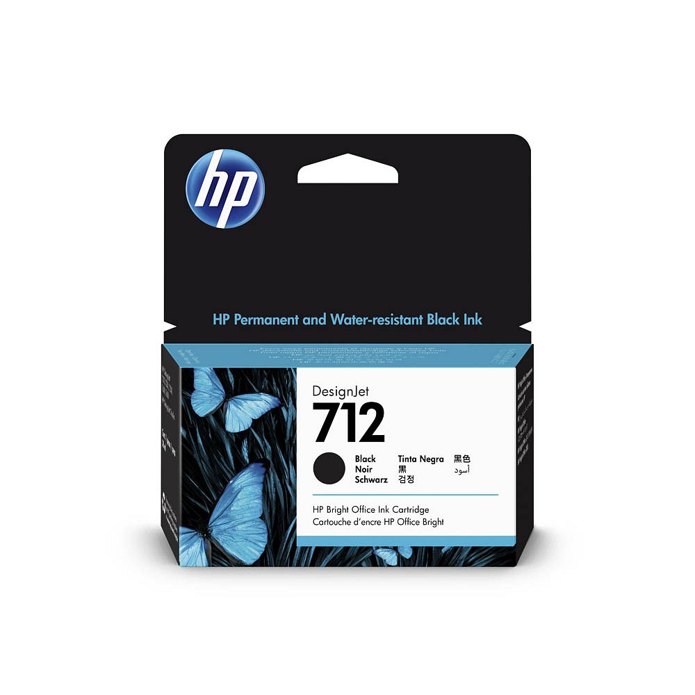 HP 712 / 3ED70A Tinte Black