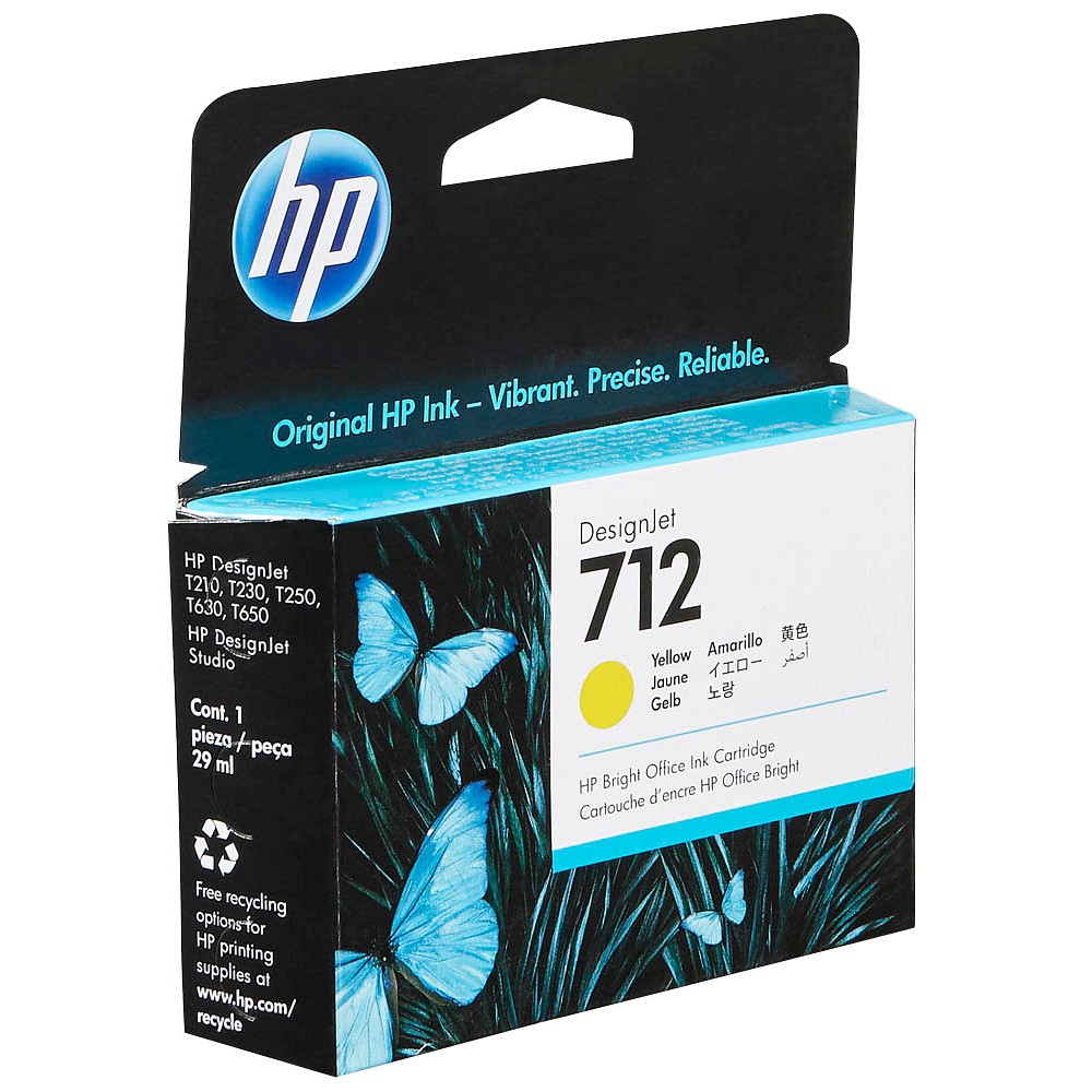 HP 712 / 3ED69A Tinte Yellow